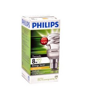 Philips CFL Lamp 8W Light Bulb Tornado Warm White