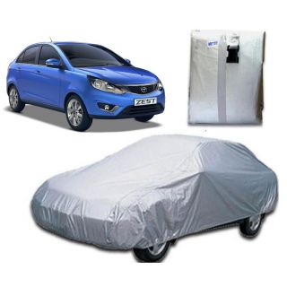 Tata Zest Car Body Cover Silver Color.