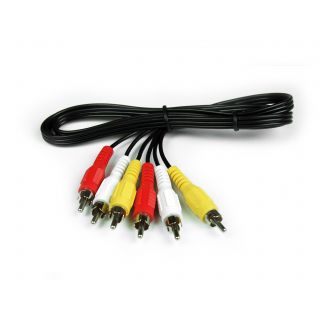 New 3 RCA - 3 RCA , Audio - Video - Mic Wire / Cable For AV - VCD & DVD ...