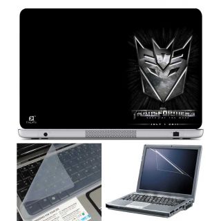 FineArts Laptop Skin Transformers Logo on Corner With Screen Guard and ...