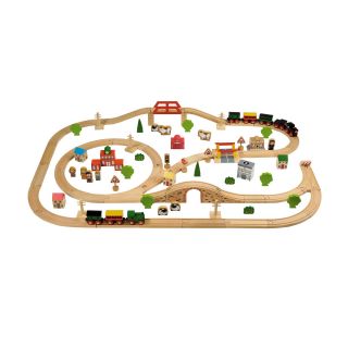 Tidlo 100 Pieces Wooden Train Set In India - Shopclues Online