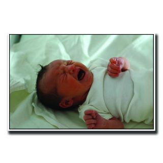 Newborn baby crying Poster