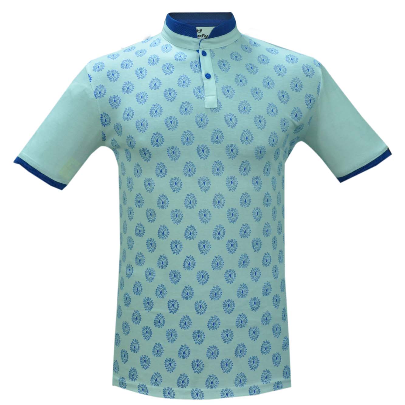 Profy 100% Cotton Chinese Coller T -Shirt White Color