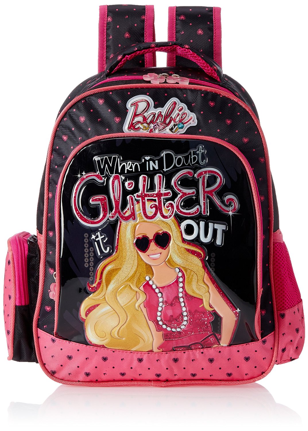 Barbie Pink and Black Children's Backpack (EI-MAT0028)