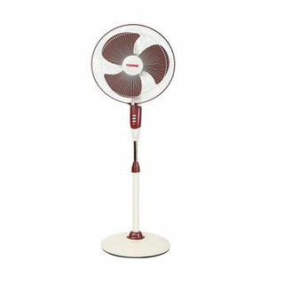 Champion Pedestal Fan Ivory Maroon 16 Inch