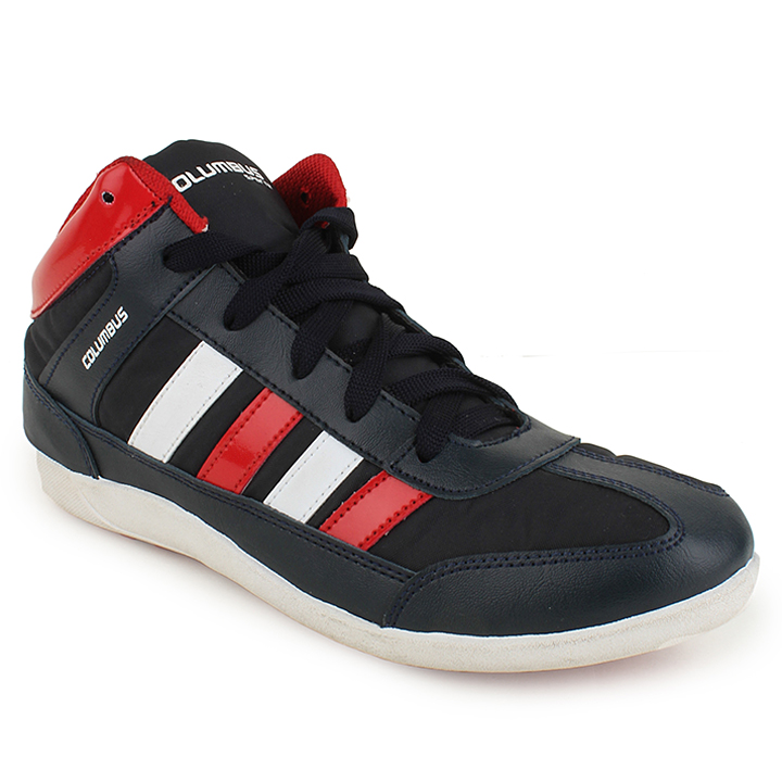 Columbus Mesh Sports Shoes BlackRed