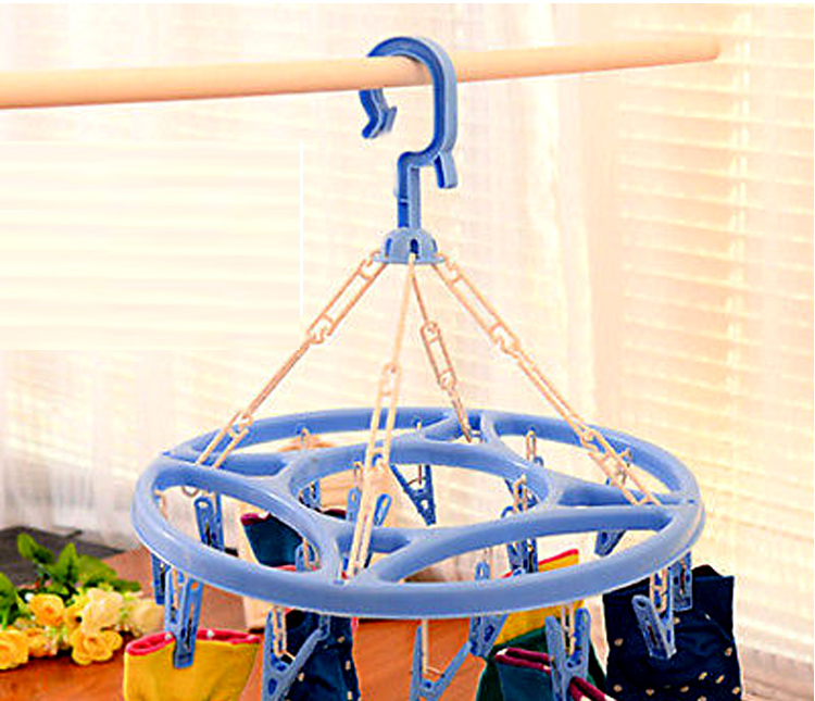 24 Clips Multipurpose Compact Cloth Hanger / Dryer