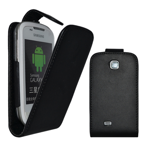 Genuine Leather High Quality Flip Case Cover for Samsung Galaxy Mini S5570