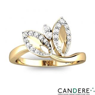 Candere Diamond Ring In Yellow Gold Design-145 Prices in India ...