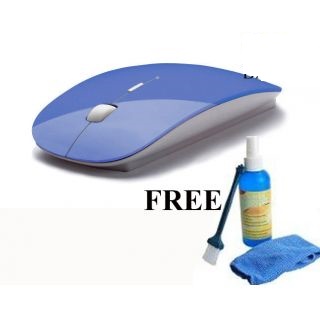 2.4GH Ultra Slim Wireless Mouse + Laptop Desktop Monitor Screen cleaner