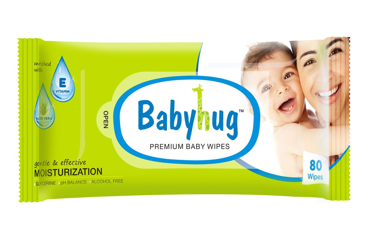 Babyhug Premium Baby Wipes - 80 Pieces