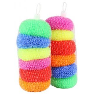 Pack of 12 Nylon Round Dish Scrubbers