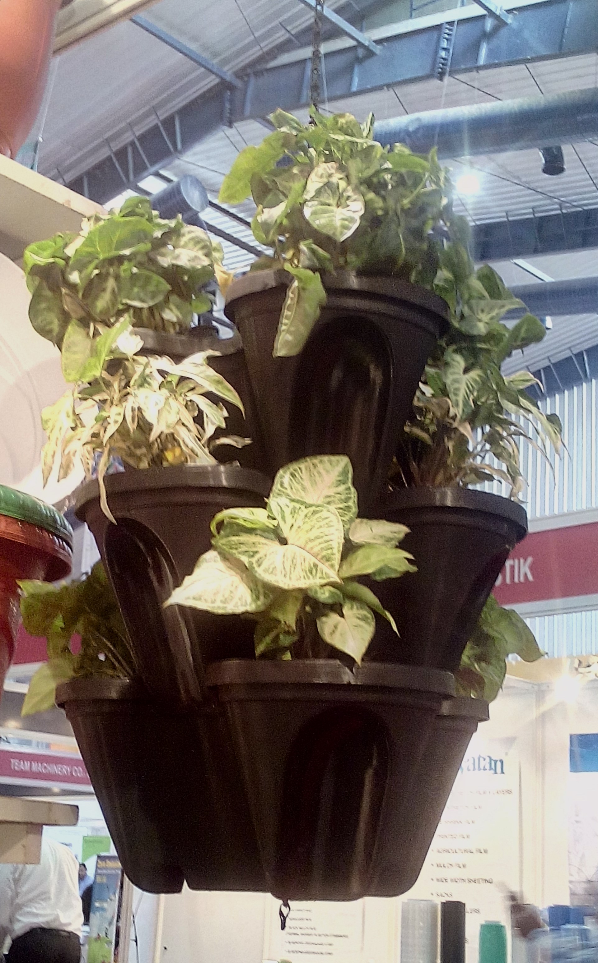Stack A Pot Hanging Set Of 5 Pcs (3 Pots,1 Bottom Tray, 1 Iron Chain ...