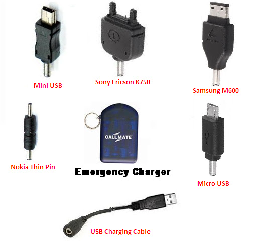 Callmate USB & 5-in-1 Emergency charger
