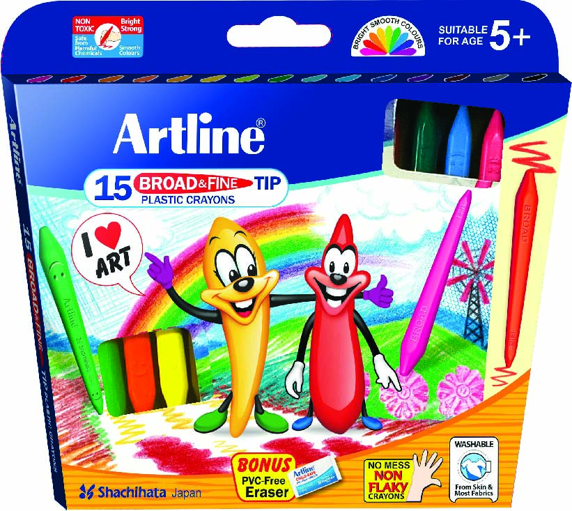 Buy Artline Broad & Fine Tip Plastic crayon Online @ ₹90 from ShopClues