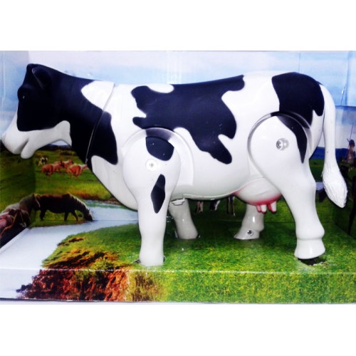 Battery Operated Walking Milk Cow Toy