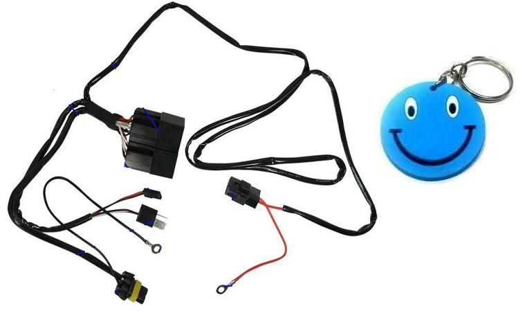 HID Special Wiring Harness Motorbike 1 Pc With Free Smiley Key Chain