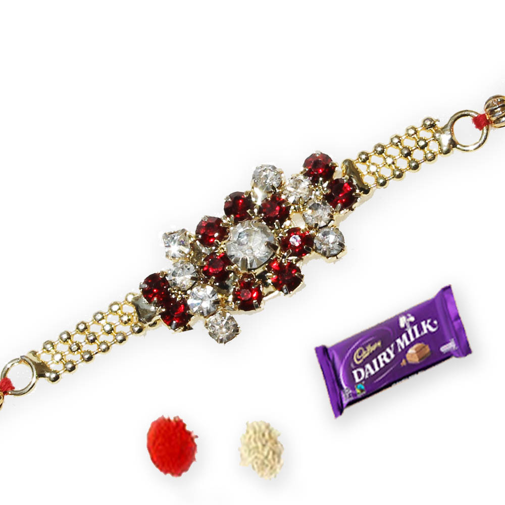 Buy Stylish American Diamond Rakhi Online @ ₹223 from ShopClues
