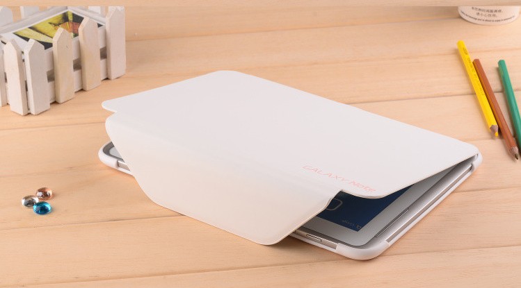 White FLIP BOOK CASE COVER 10.1 INCH SAMSUNG GALAXY NOTE N800 N8000