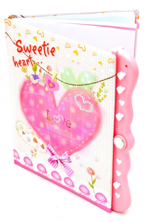 Buy Sweet Heart Diary With Button Lock Online @ ₹199 from ShopClues