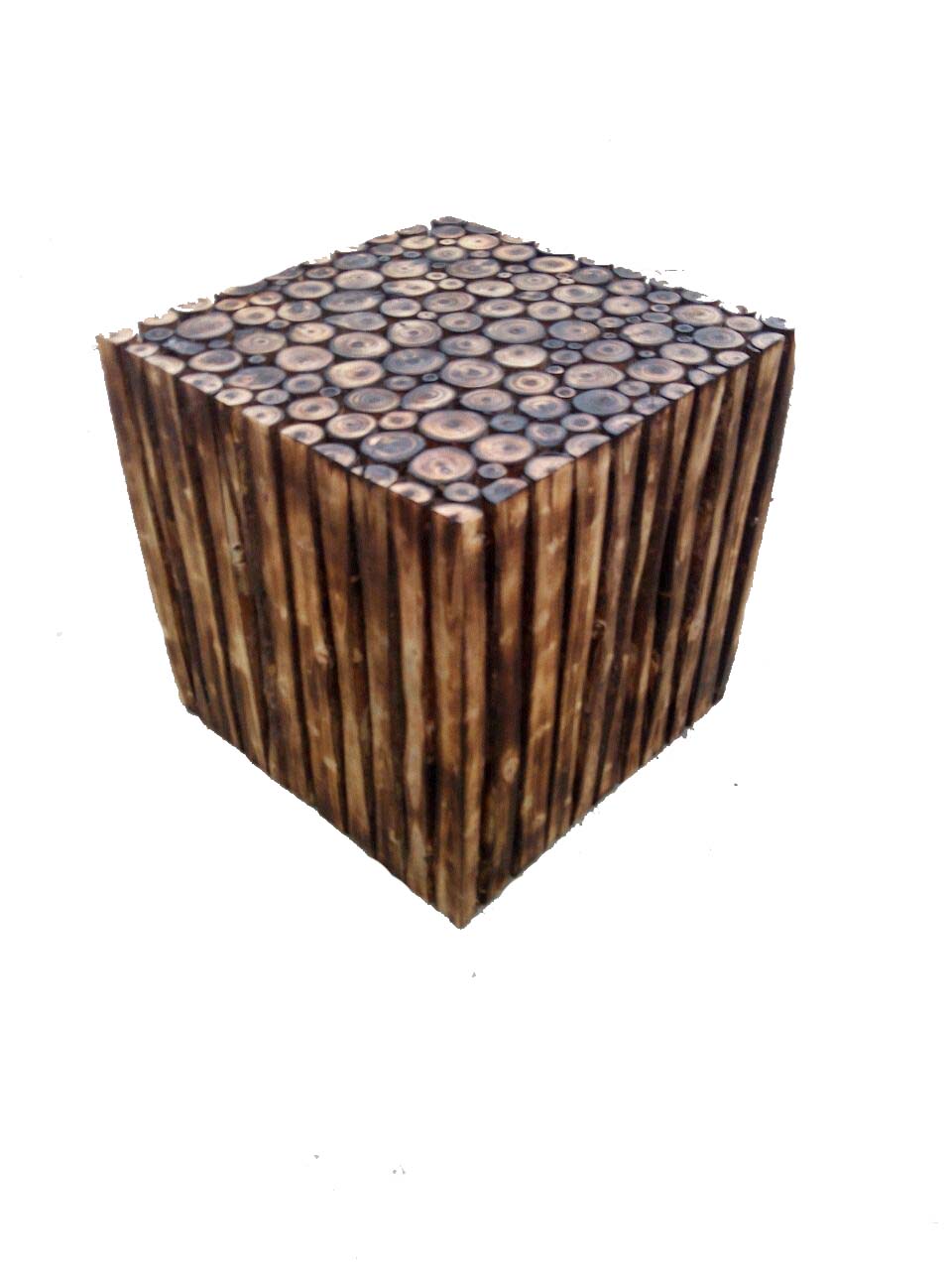 Buy Wooden Log Square Shape Stool Online @ ₹1250 from ShopClues