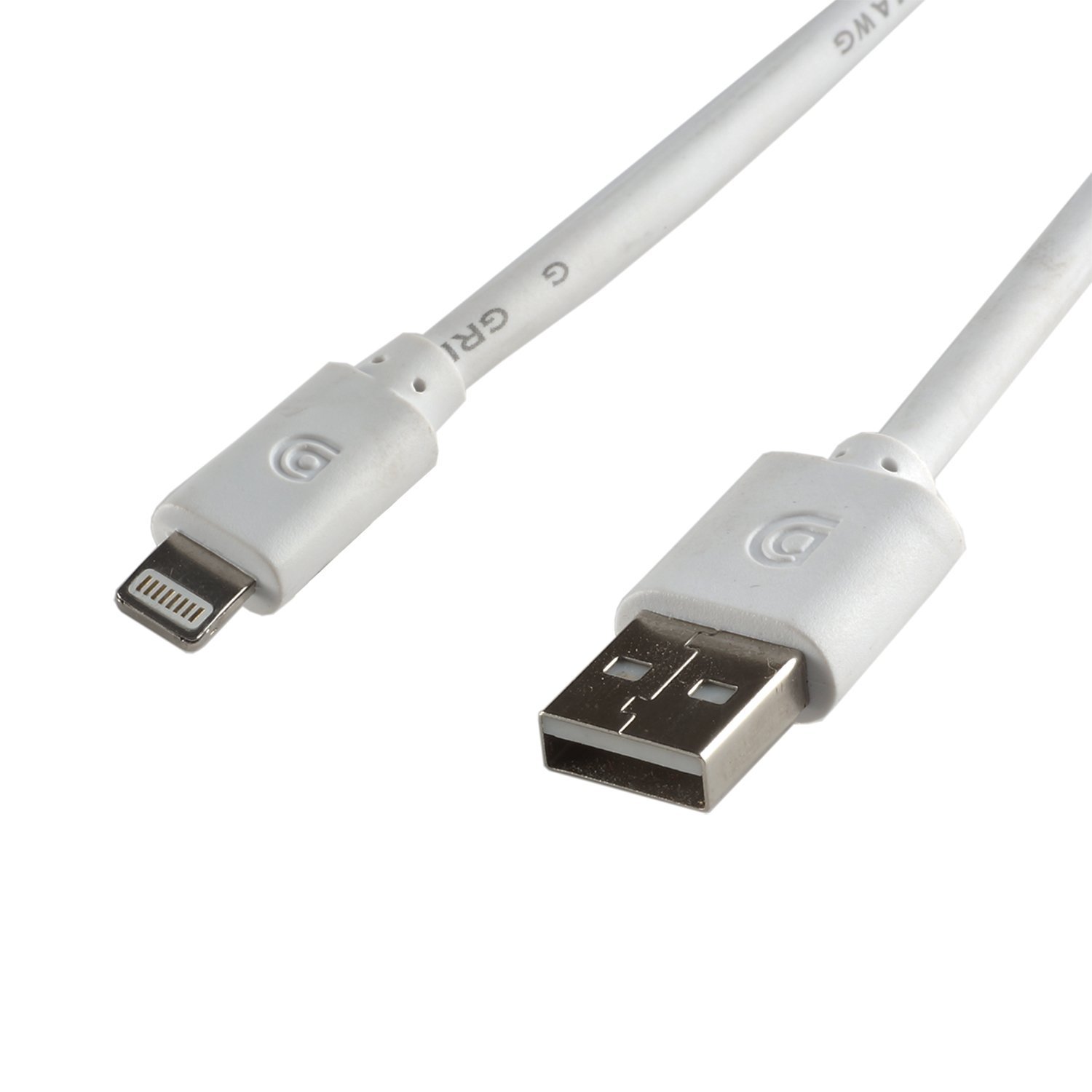 Iphone 5 5s Ipad mini Lighting USB Charging Cable White 2 Meter Long by ...