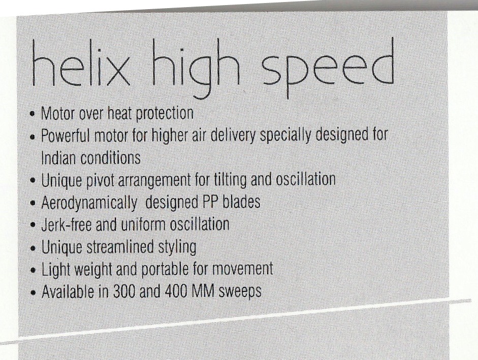 Usha wall fans 12" HELIX