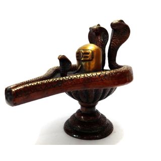 Buy 12"Shiva lingam Shiv Idol Brass Sculpture HandCrafted Shivling ...