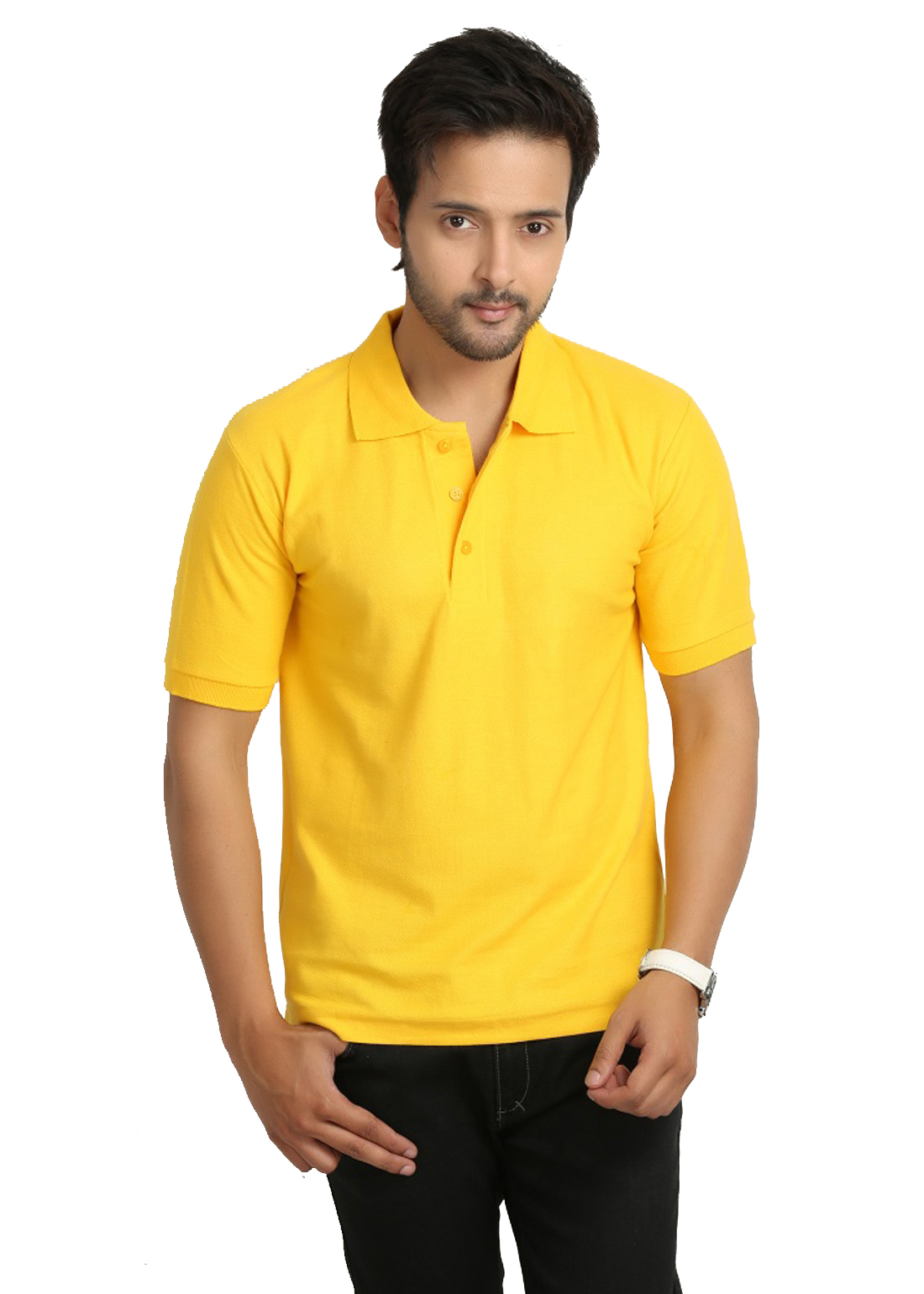 Buy Weardo Yellow Plain Polo Neck T Shirt Online ₹348 From Shopclues
