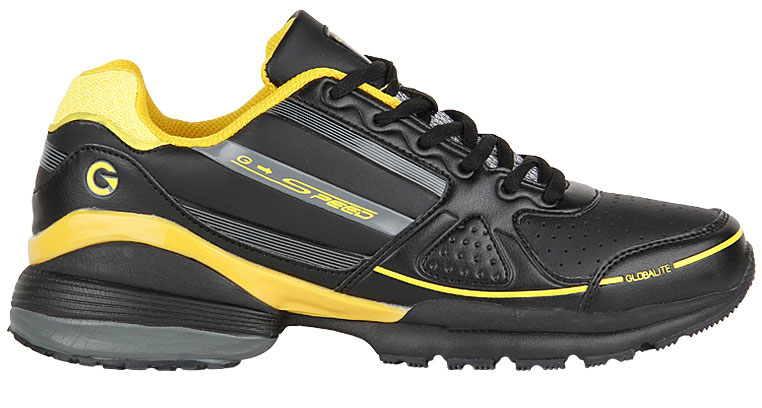 Globalite Mens G-speed-1 Black/Yellow Running Sport Shoes GSC0157
