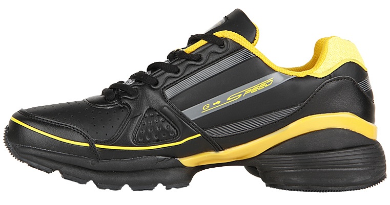 Globalite Mens G-speed-1 Black/Yellow Running Sport Shoes GSC0157