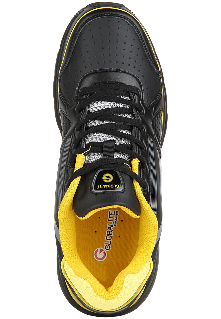 Globalite Mens G-speed-1 Black/Yellow Running Sport Shoes GSC0157