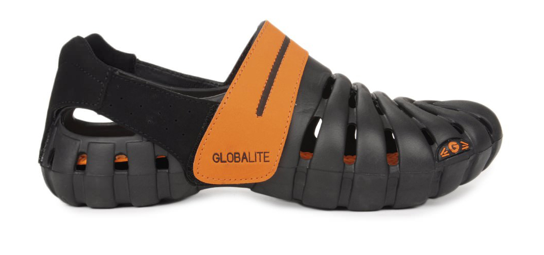 Globalite Men's Parko III Black/Orange Clog Shoes GEC0163