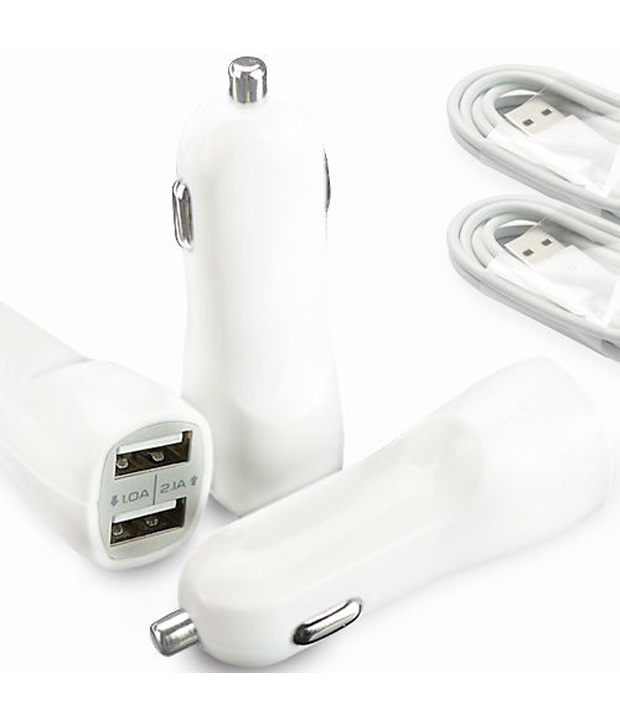 Buy Takecare Charging Cable With Car Charger - White For Toyota Innova ...