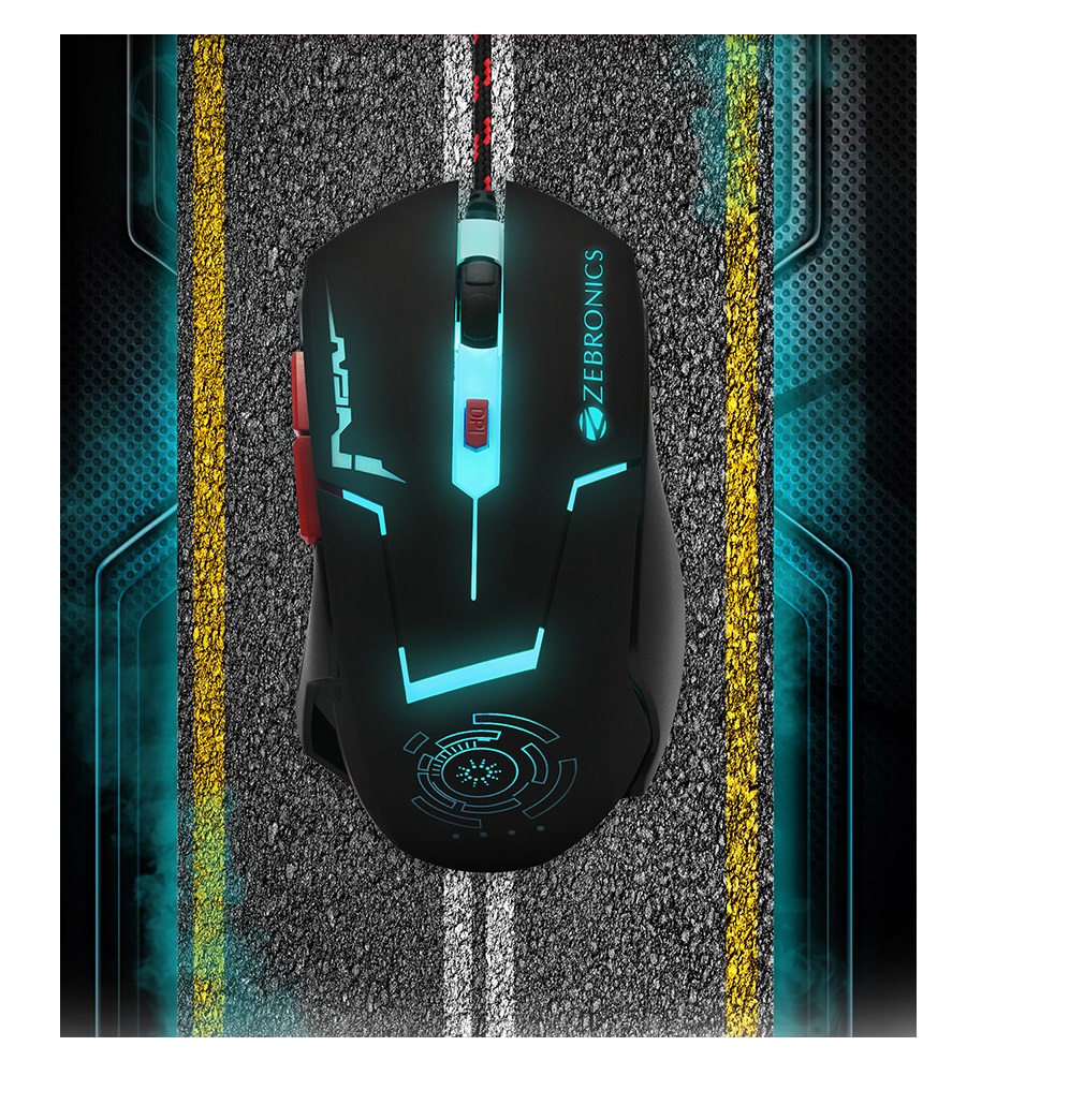 Buy Zebronics Steam Wired Optical Mouse Gaming Mouse Online @ ₹600 from ...
