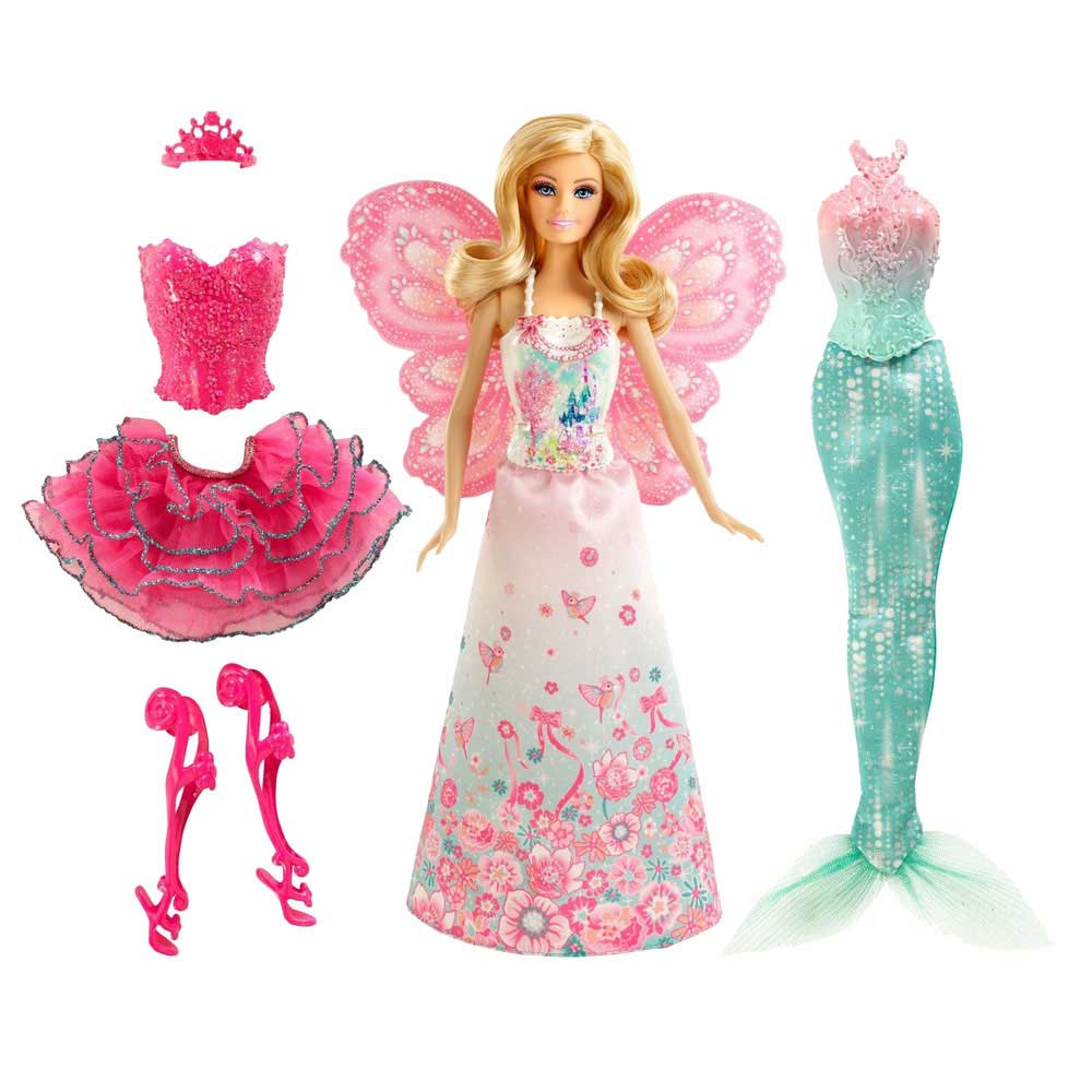 Buy Barbie Fairytale Mix And Match Dressup Doll Online @ ₹1199 from ...