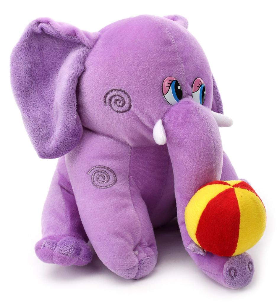 Buy Tickles Purple Elephant With Ball Stuffed Soft Plush Toy 23 Cm ...