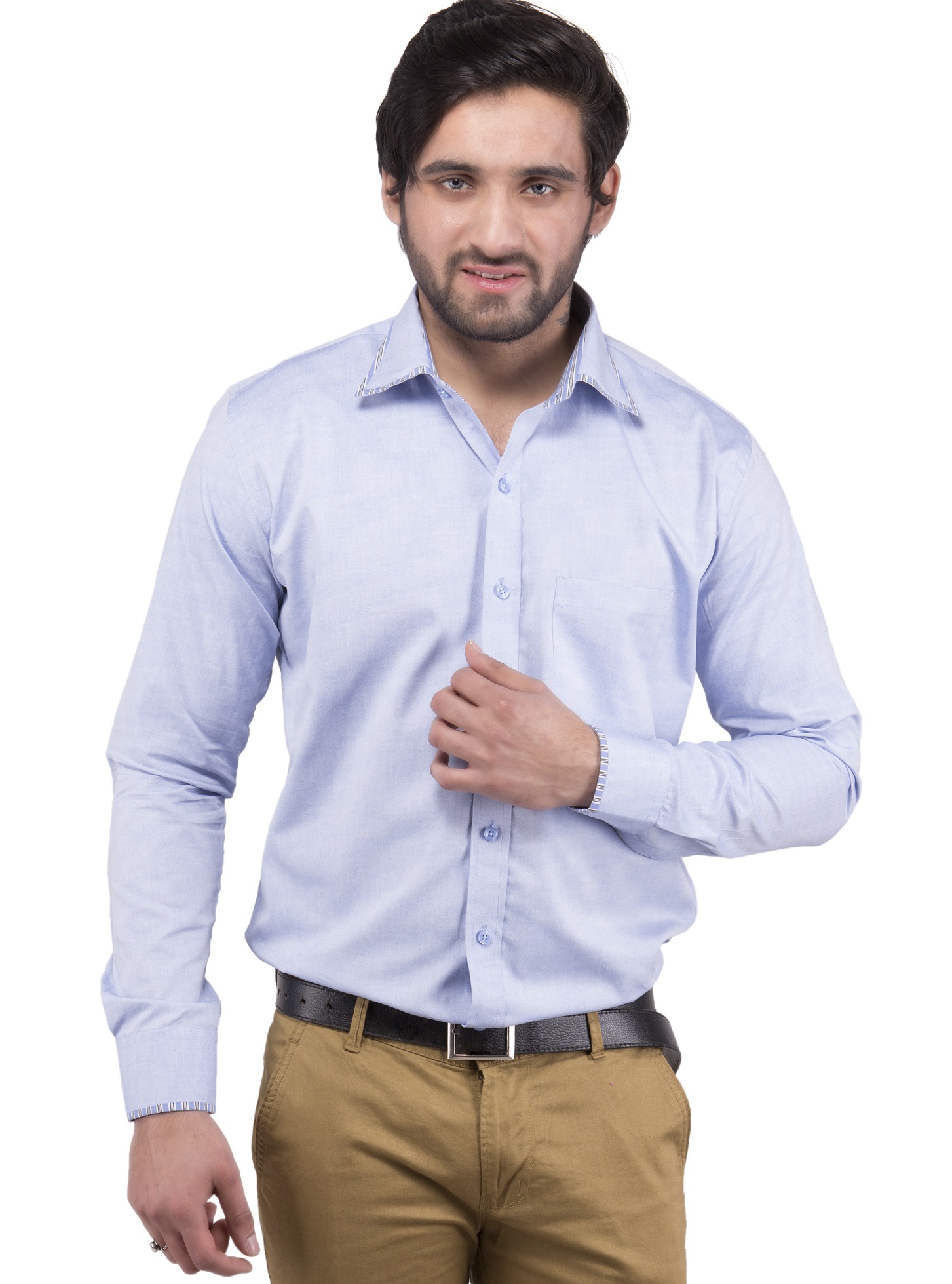Buy Cotton Formal Shirt Baby Blue Color by Tag Trend Online @ ₹828 from ...