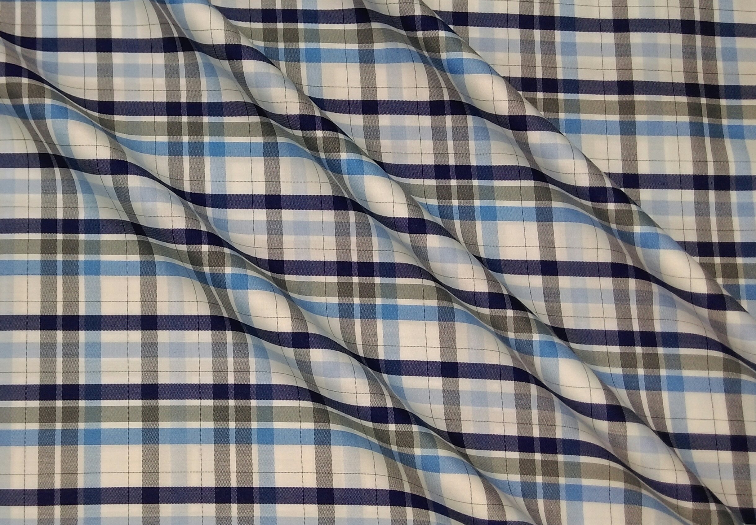 Buy Check shirt cotton viscose fabric unstitched by siyaram's shade ...