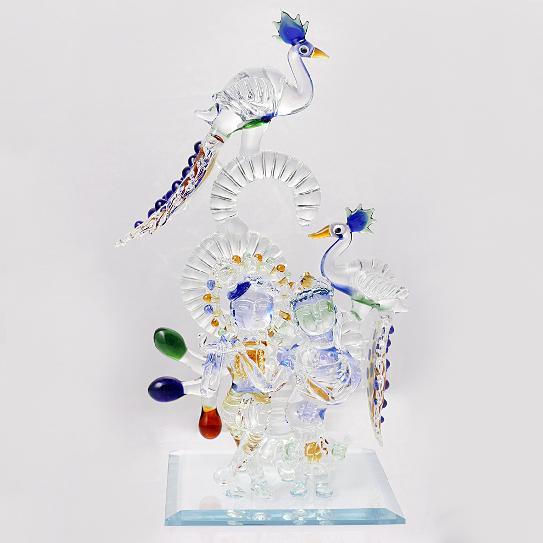 Buy AnasaDecor Peacock Pair Murano Glass Showpiece Online @ ₹1124 from ...