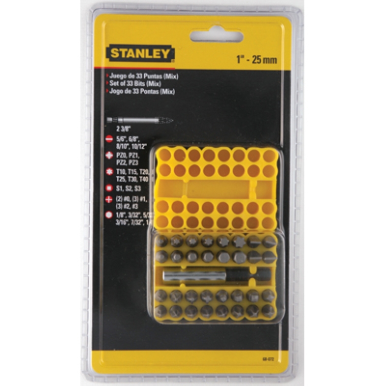 Buy STANLEY - 68-072 SCREWDRIVE INSERT BIT SETS - 33PC Online @ ₹307 ...