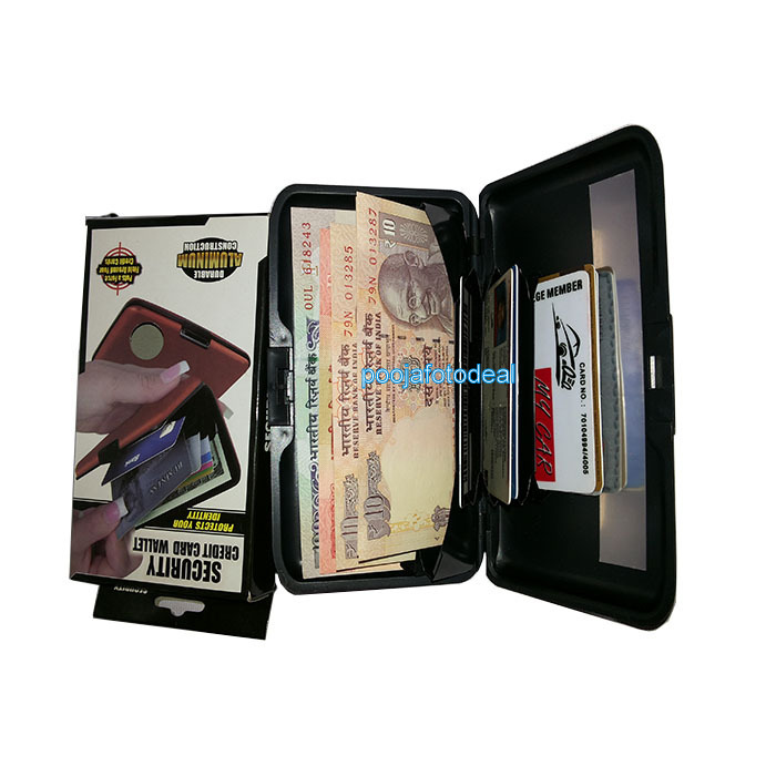 large New Aluma Cit Debit ATM Card Money Holder Unisex Wallet Water ...