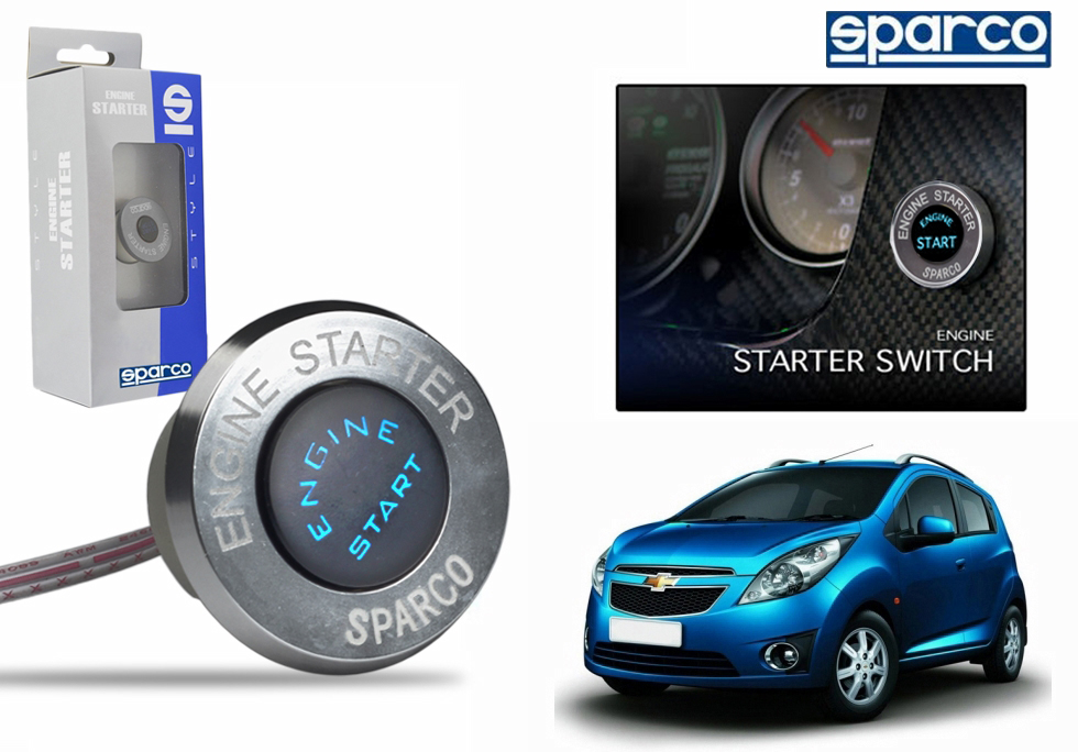 Buy Sparco Car Engine Push Start Button With Led Light-Chevrolet Beat ...