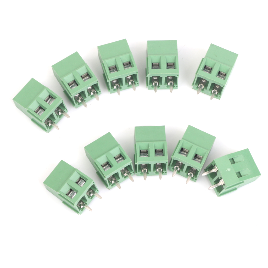 Buy 5 mm 2 Pin Plug Terminal Block Connector Panel for KF128-2P 10pcs ...