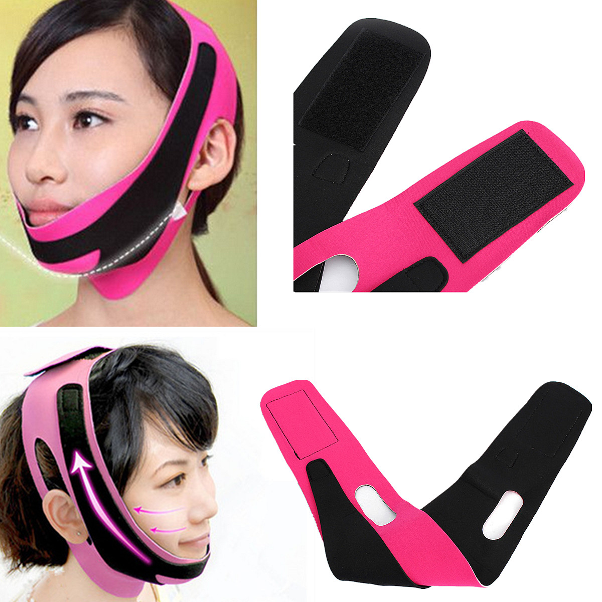 Beauty V-Line Face Mask Chin Neck Jaw balancing Sleeping Lift up Soft ...