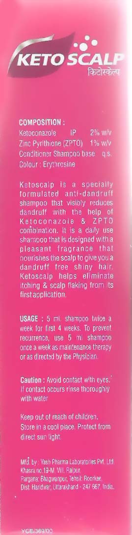 Buy KETOSCALP Anti Dandruff Shampoo (pack of 2 ) Online @ ₹270 from ...