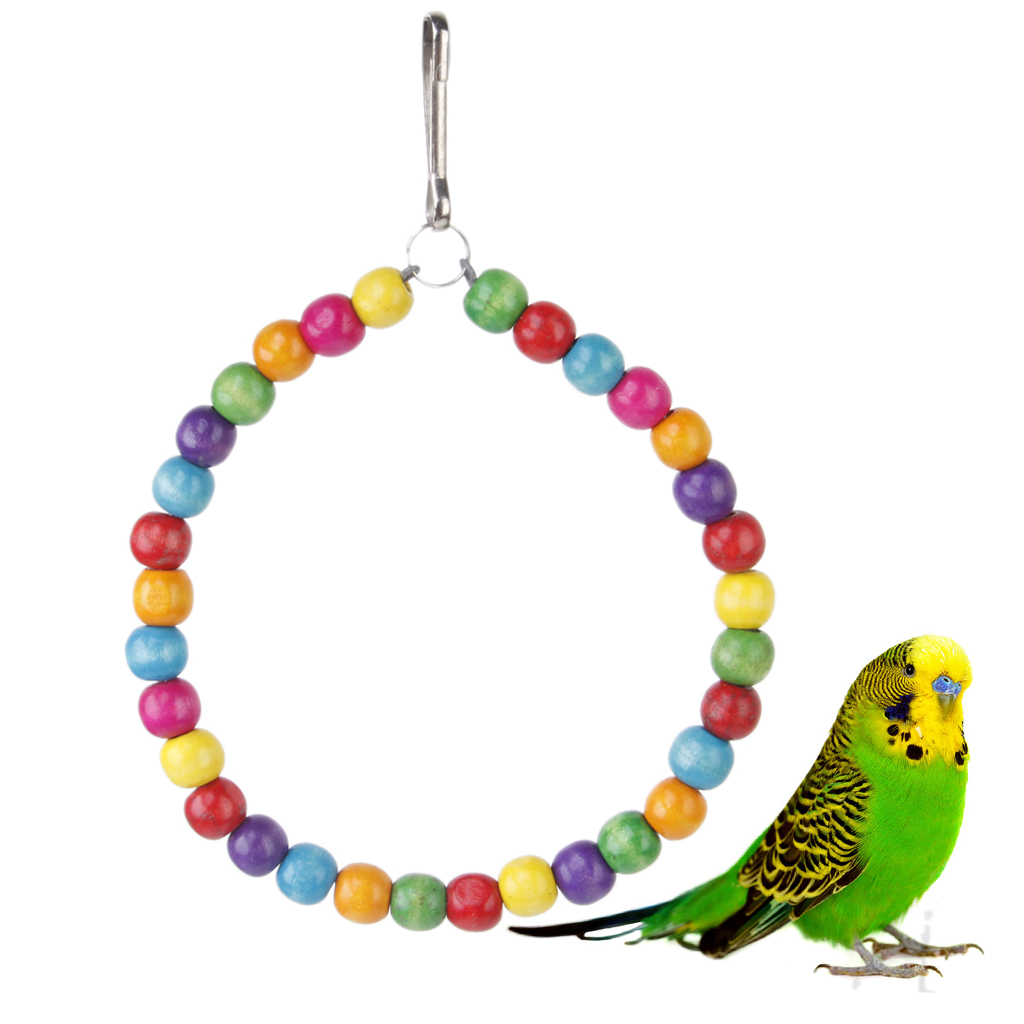 Buy Bird Toys Wood Swing Hanging Ring With A Hook For Cockatiels And ...