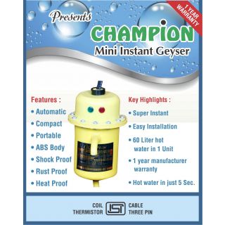 Instant Portable Geyser , Geysers