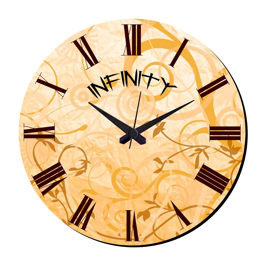 Buy Mesleep Infinity Brown Wall Clock With Glass Top Online @ ₹269 from ...