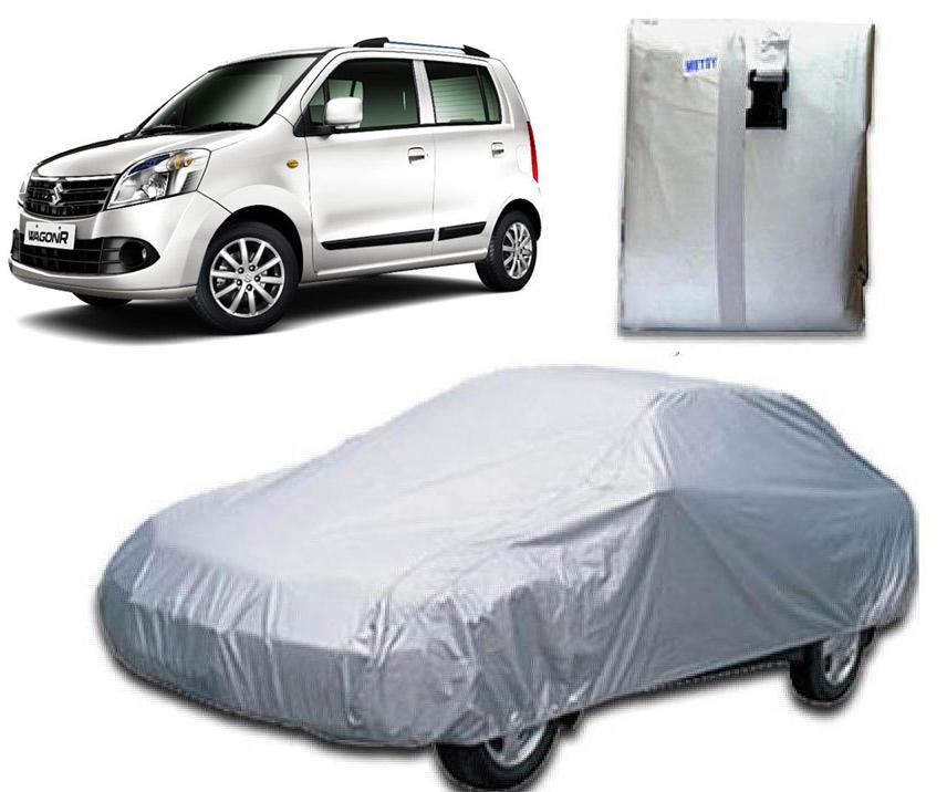 Maruti Suzuki Wagon R Duo Car Body Cover Silver Color.